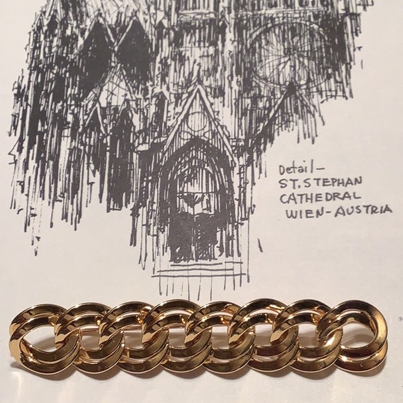 Monet | Jewelry | Vintage 98 1990s Monet Double Link Bar Brooch Signed ...